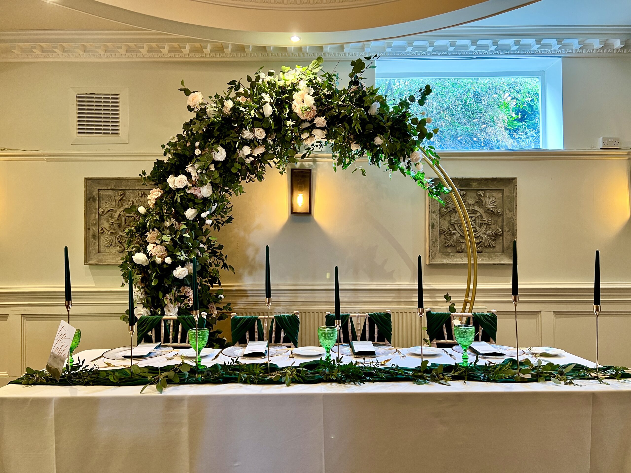 Gold & Floral Moongate - Rent For Your Event