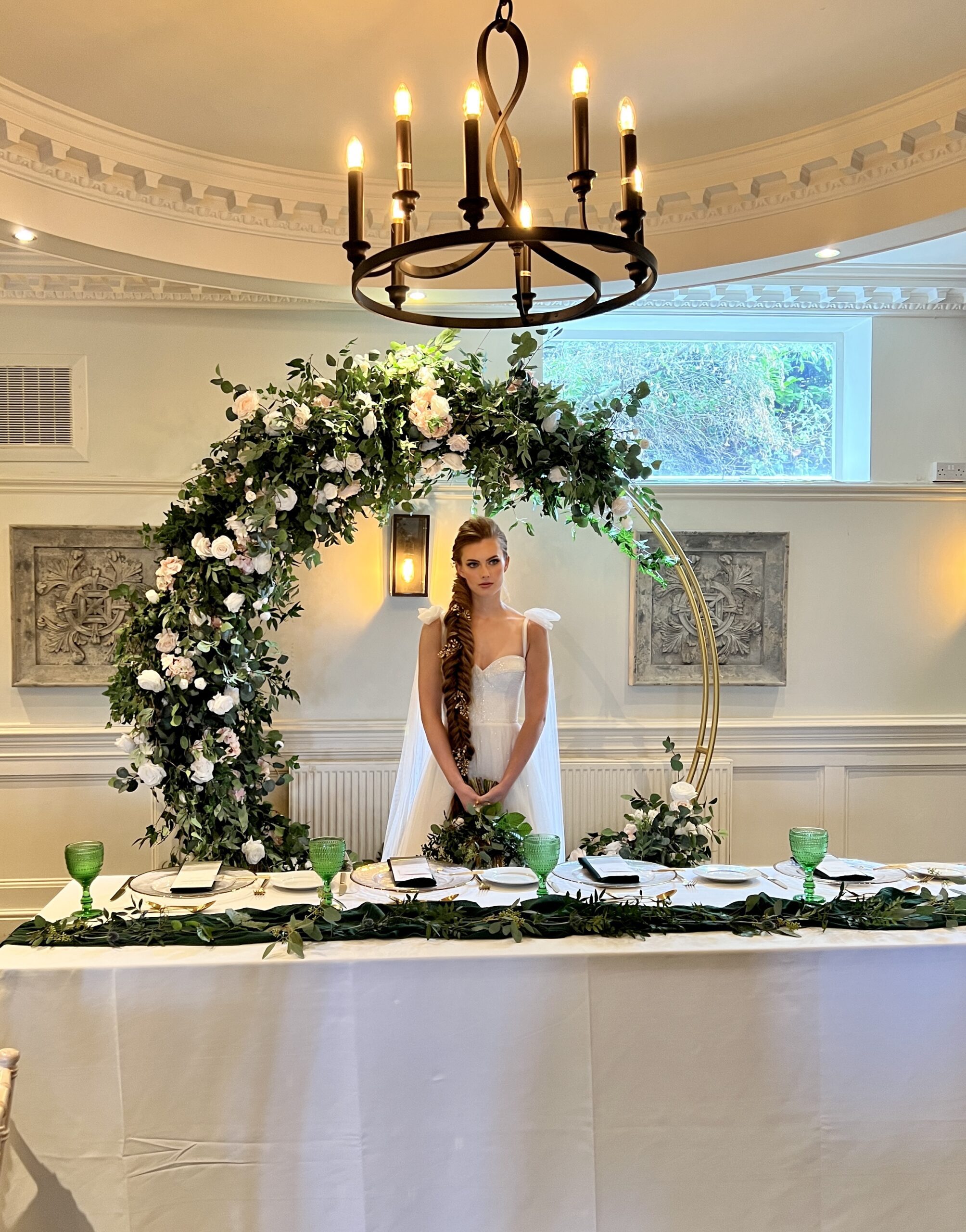 Gold & Floral Moongate - Rent For Your Event